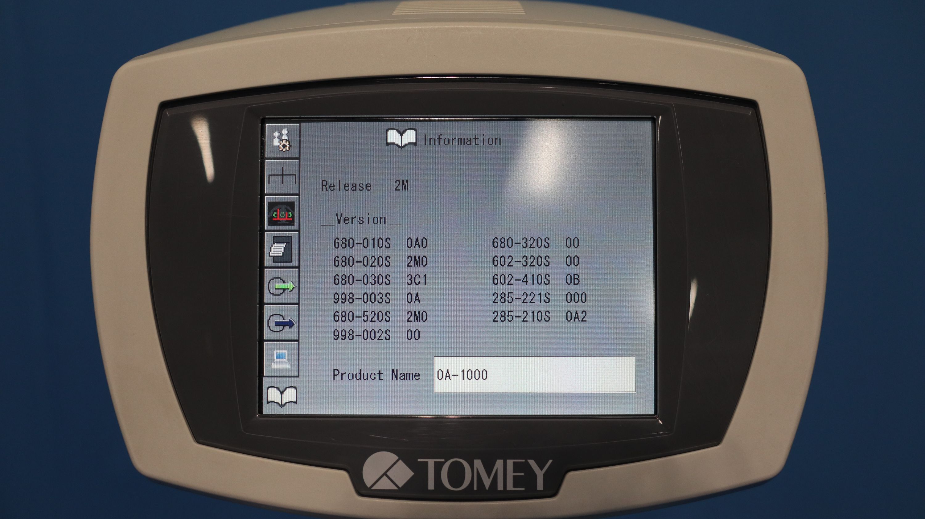 Product detail｜13979｜Tomey｜Not Found｜OA-1000｜Fair Medical Co Ltd. Japan